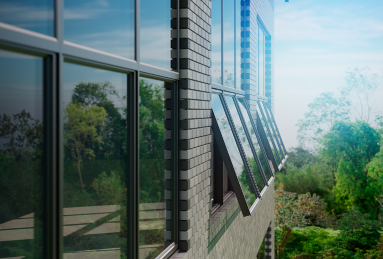 OptiQ® Offset Fixed/Projected Series Window - Kawneer Canada